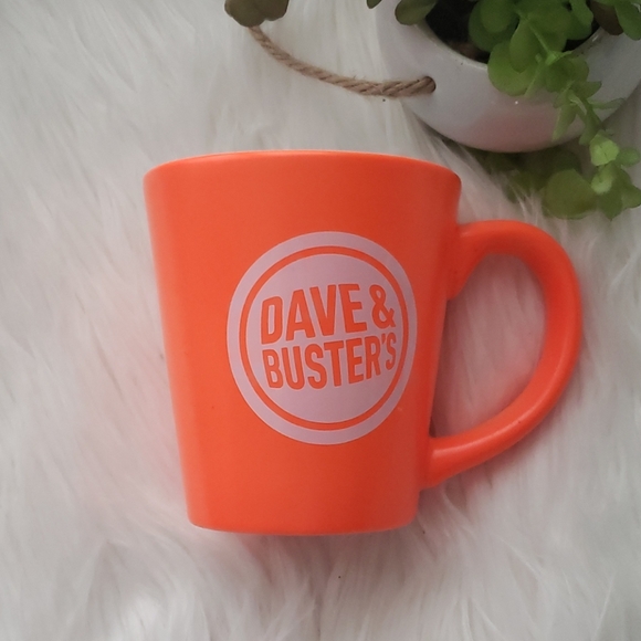 Dave & Buster' | Dining | Dave And Busters Neon Orange Drinking Mug ...